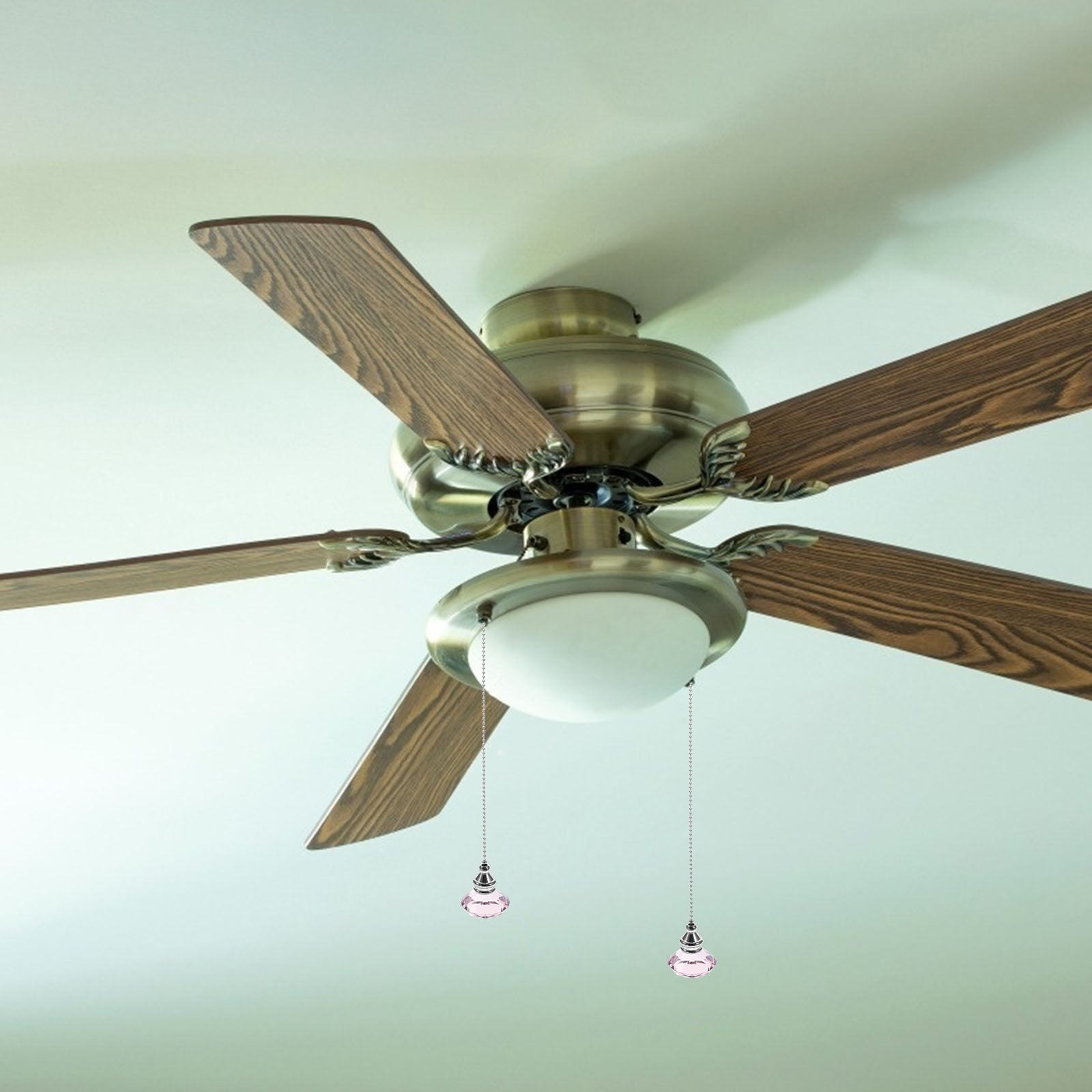 NIYANGLE 2Pcs Ceiling Fan Pull Chain Extender Rhinestone Iron Beaded ...