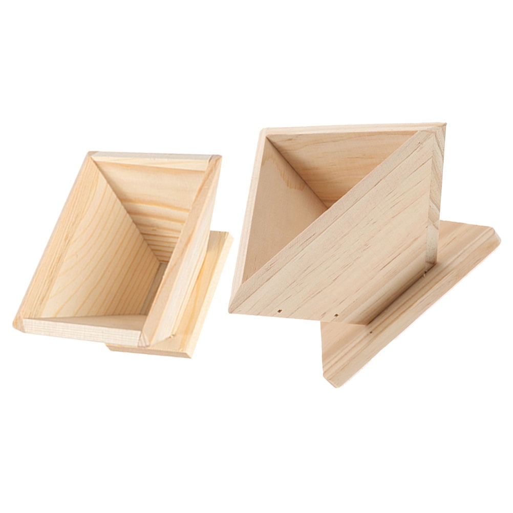 NIYANGLE 2Pcs Wooden Making Mold Triangle Shape for Rice Press and ...