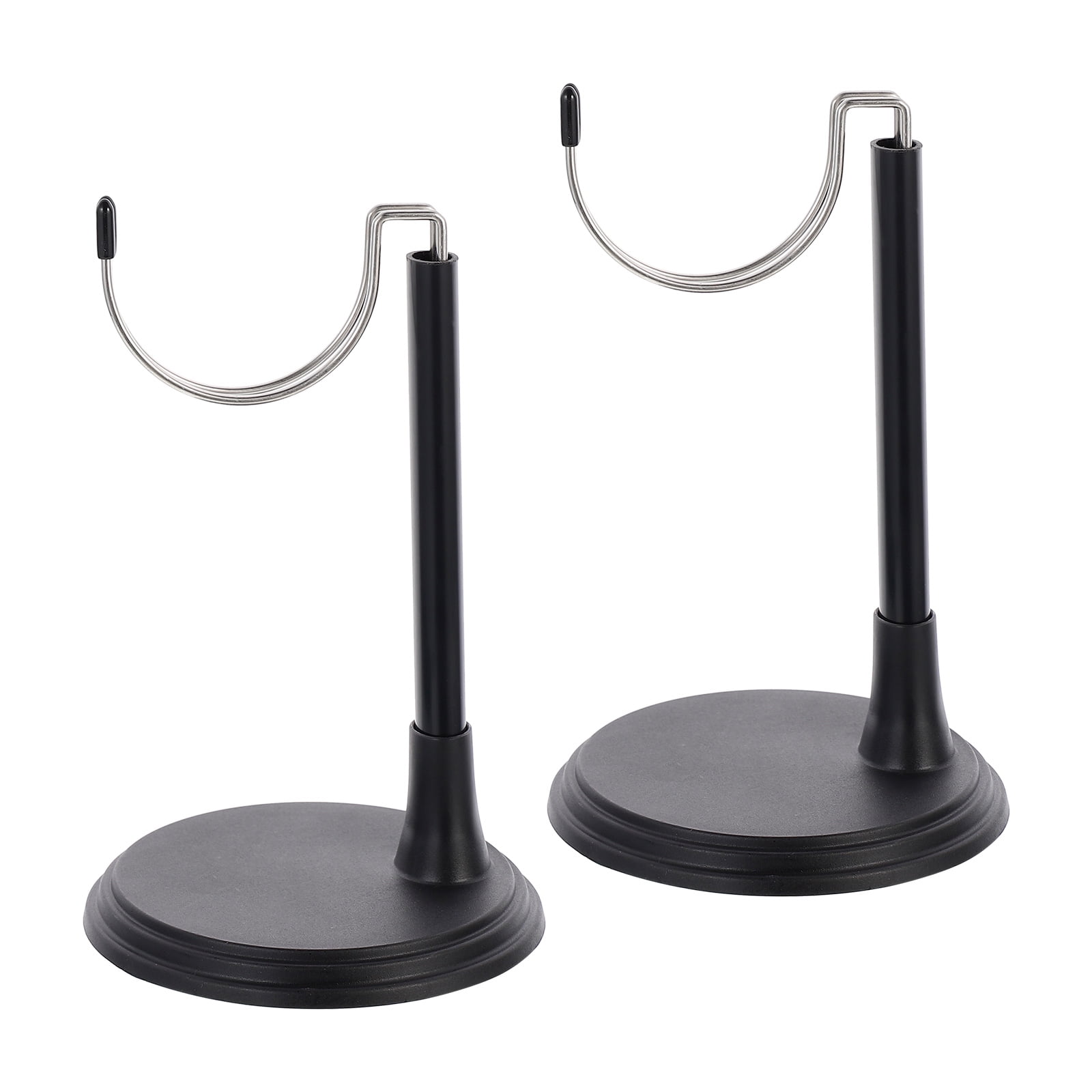 NIYANGLE 2Sets Figure Display Racks for Dolls in Black with Wide Base ...