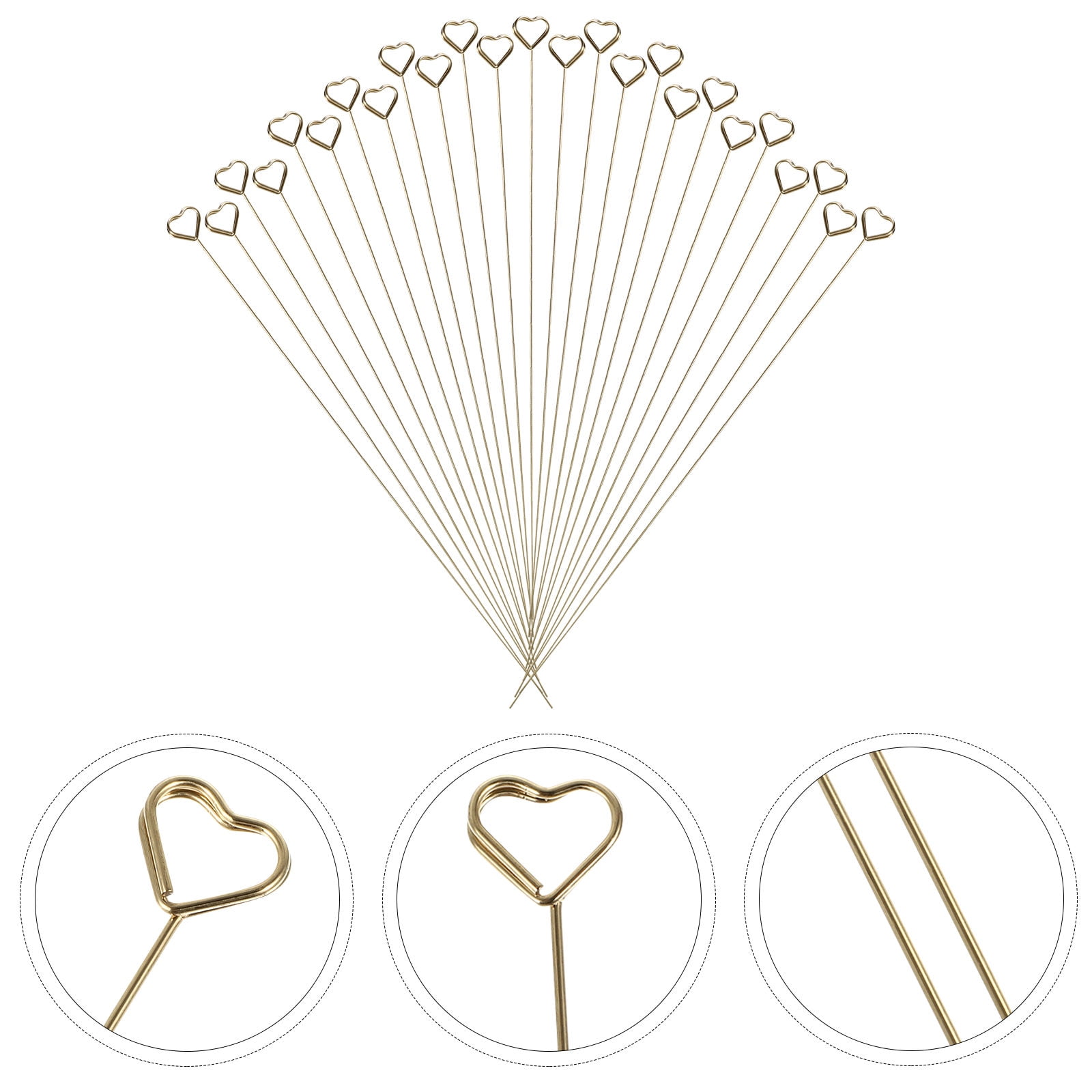NIYANGLE 30pcs Card Holder Stand Gold Plated Steel Wire Elegant Design ...