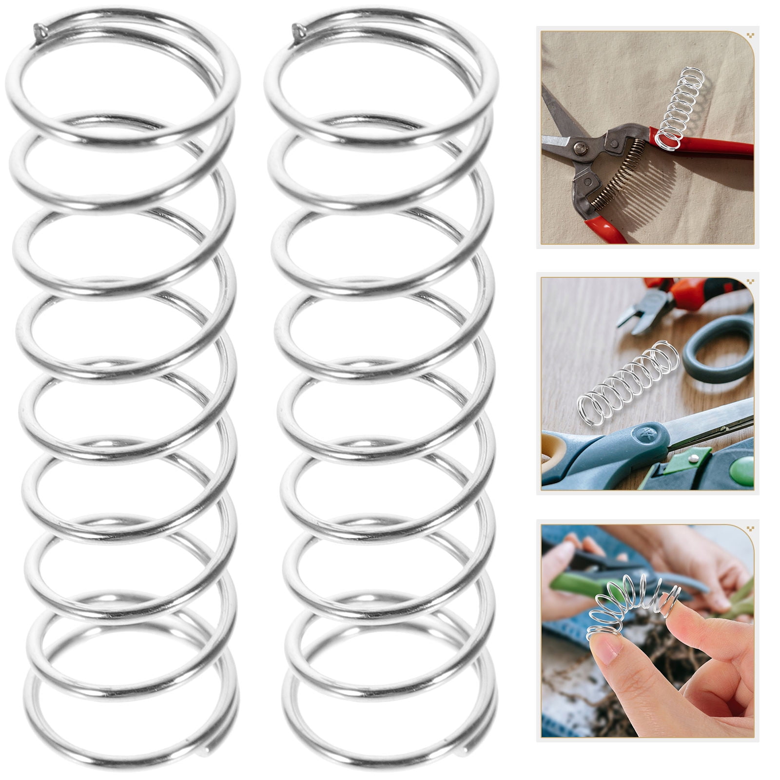 NIYANGLE 3Set Garden Pruner Spring Silver 201 Stainless Steel 1.97X0 ...