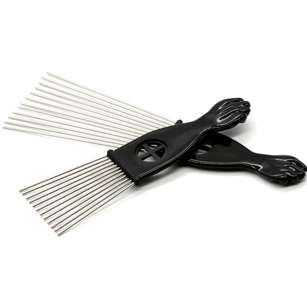 NIYANGLE 3pcs Metal Hair Pick Combs With Durable Handle For Curly ...