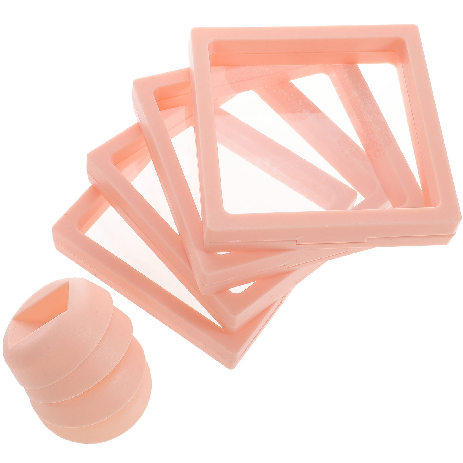 NIYANGLE 4 Sets Hobby Display Cases Transparent Countertop Display Case ...