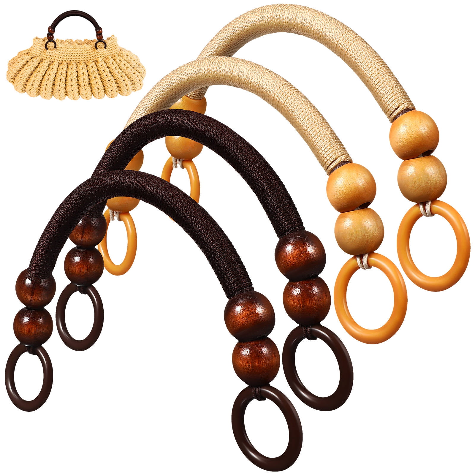 NIYANGLE Wood Purse Handle U-Shape Bag Handles Assorted Pcs - Walmart.com