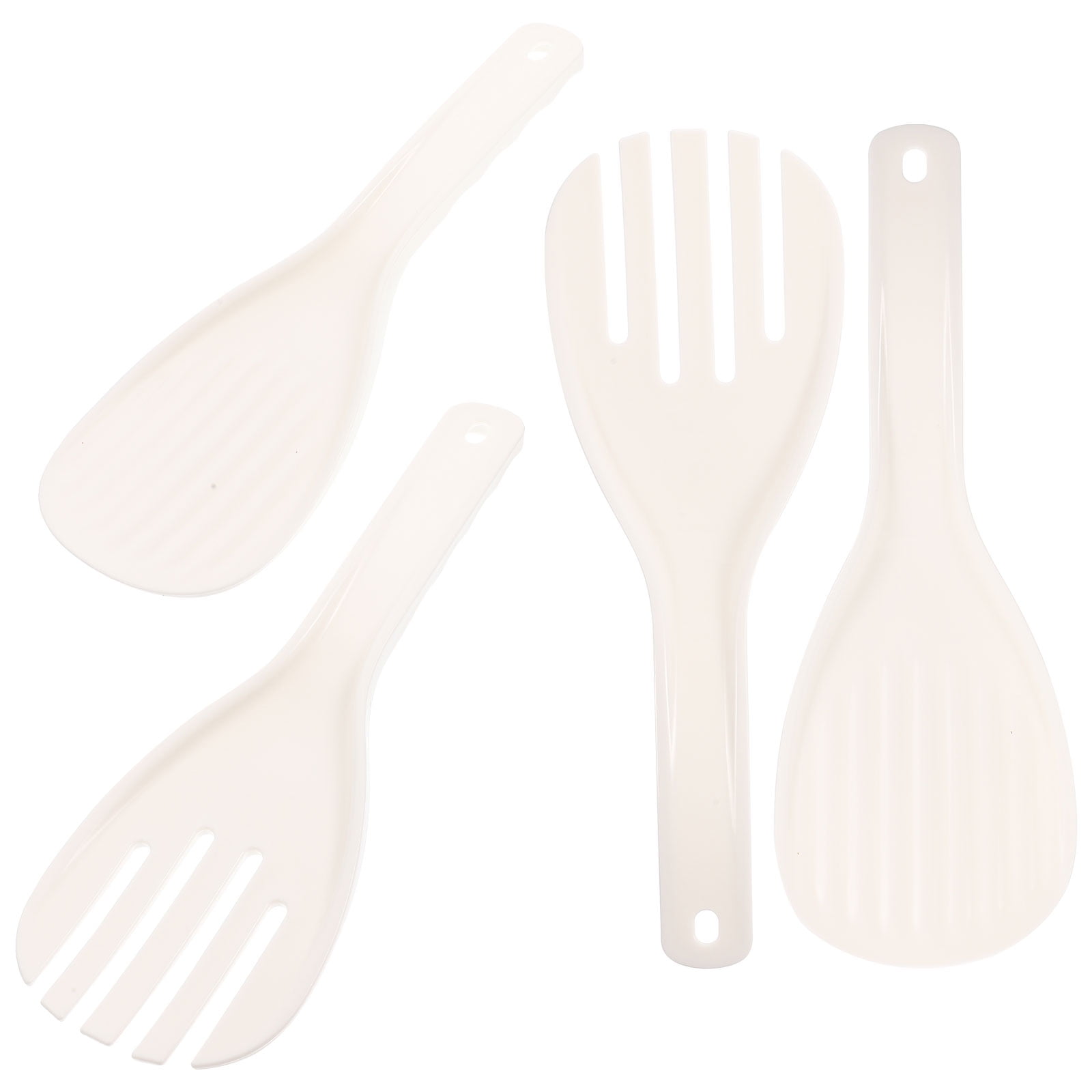 NIYANGLE 4Pcs Non-Stick Rice Paddle Spoons PP Material for Easy ...