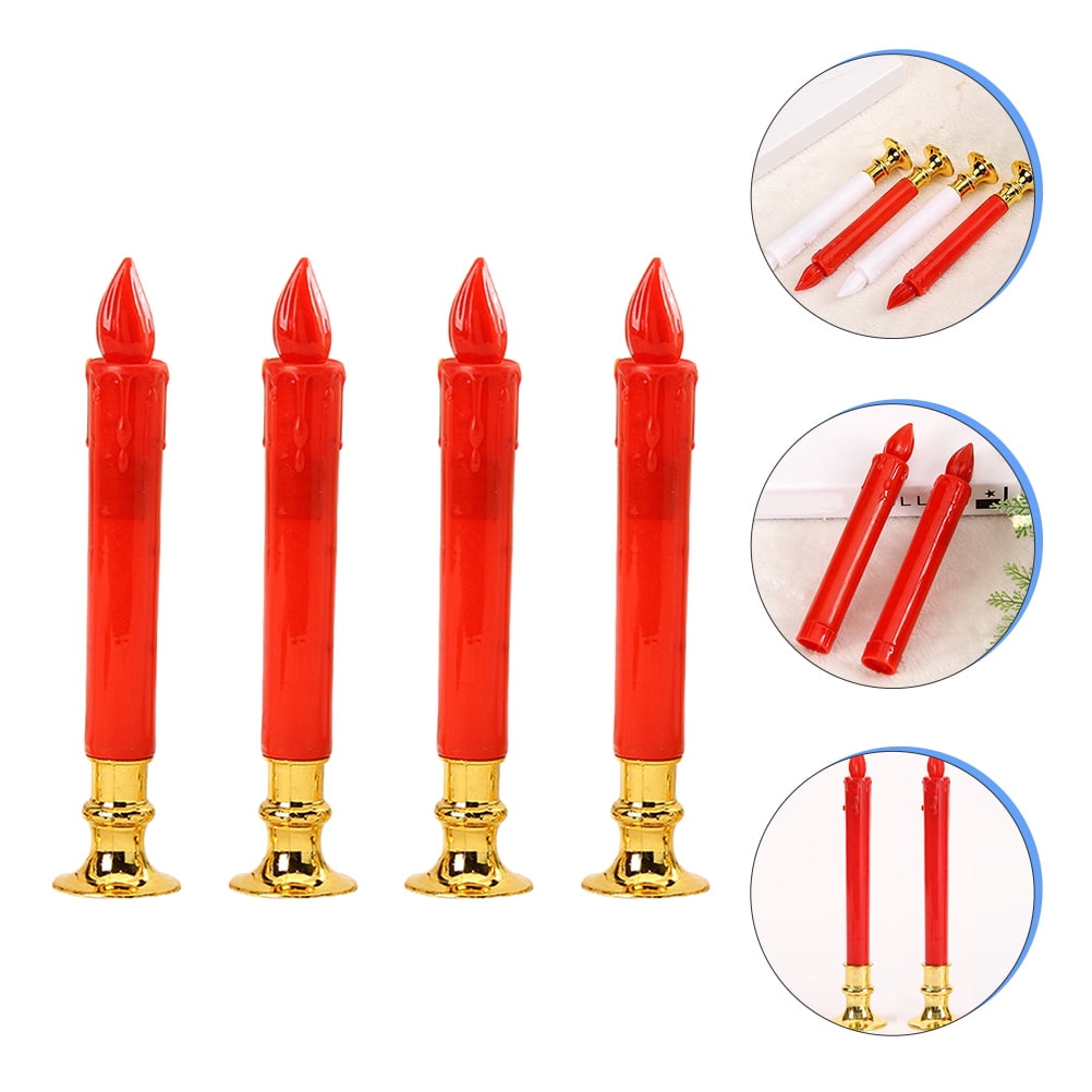 NIYANGLE 4Set Flameless Electric Candle Lights with Traditional Design ...