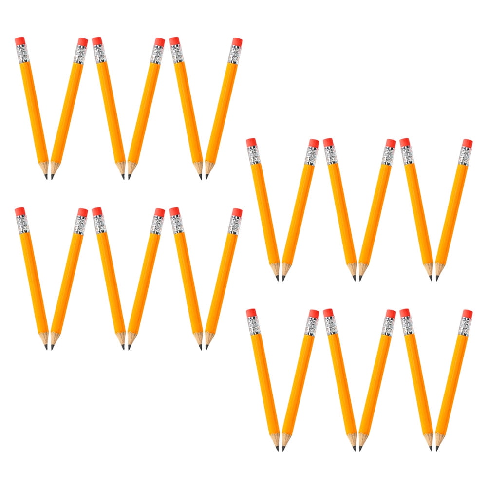 NIYANGLE 50 Mini Pencils Bulk Yellow Wood Golf Pencils for Students Art ...