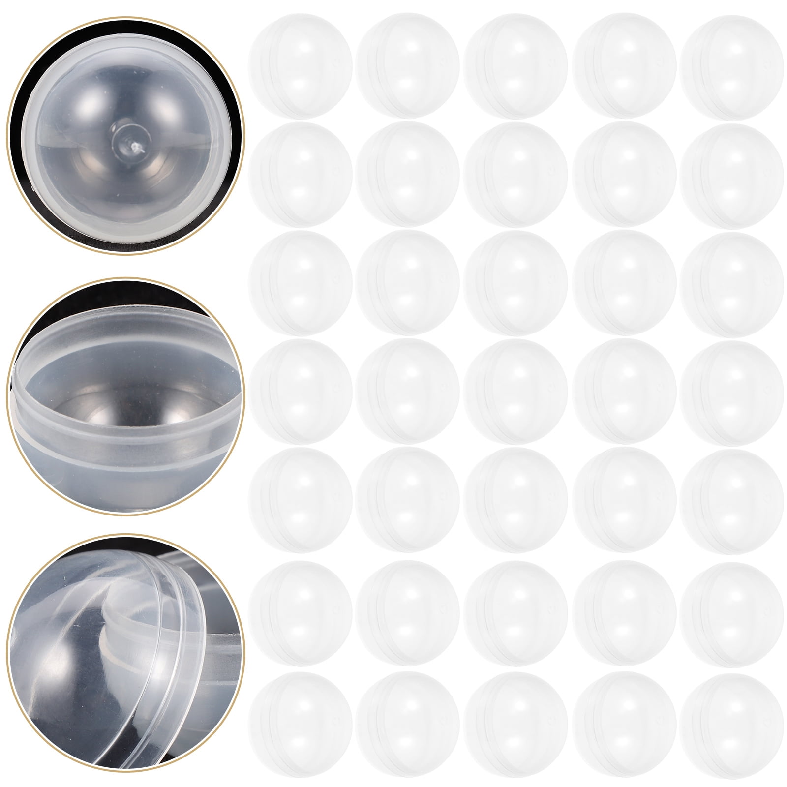 NIYANGLE 50Pcs Clear Balls for Classroom Plastic Transparent Fillable ...