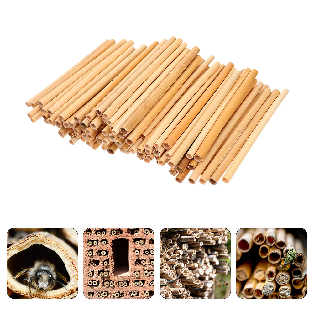 NIYANGLE 50Pcs Outdoor Reed Bee Tubes for Pollination and Habitat ...