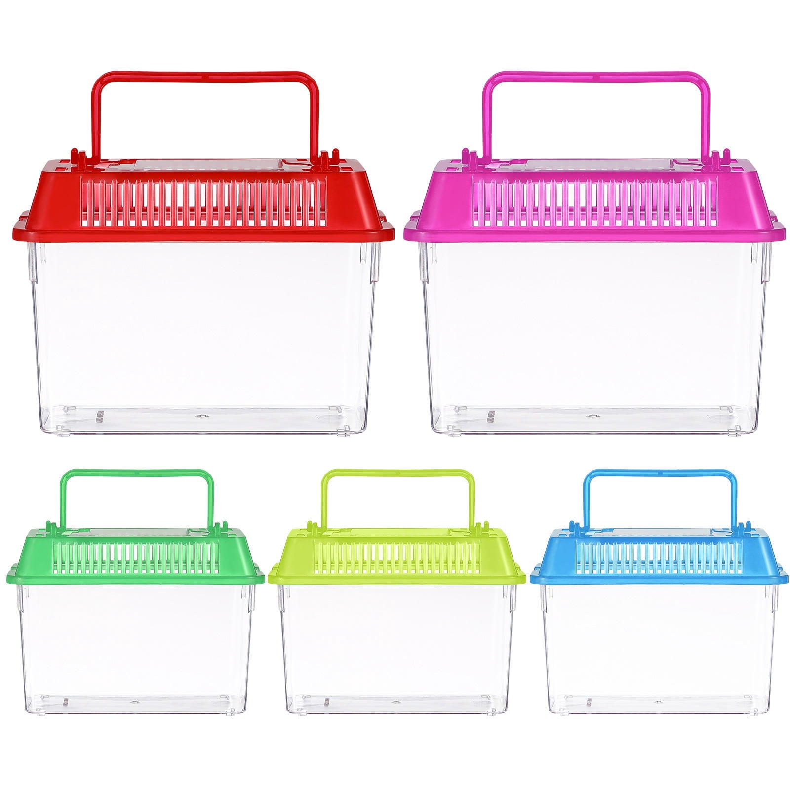 NIYANGLE 5Pcs Pet Box For Fish And Turtles In Transparent And Bright ...