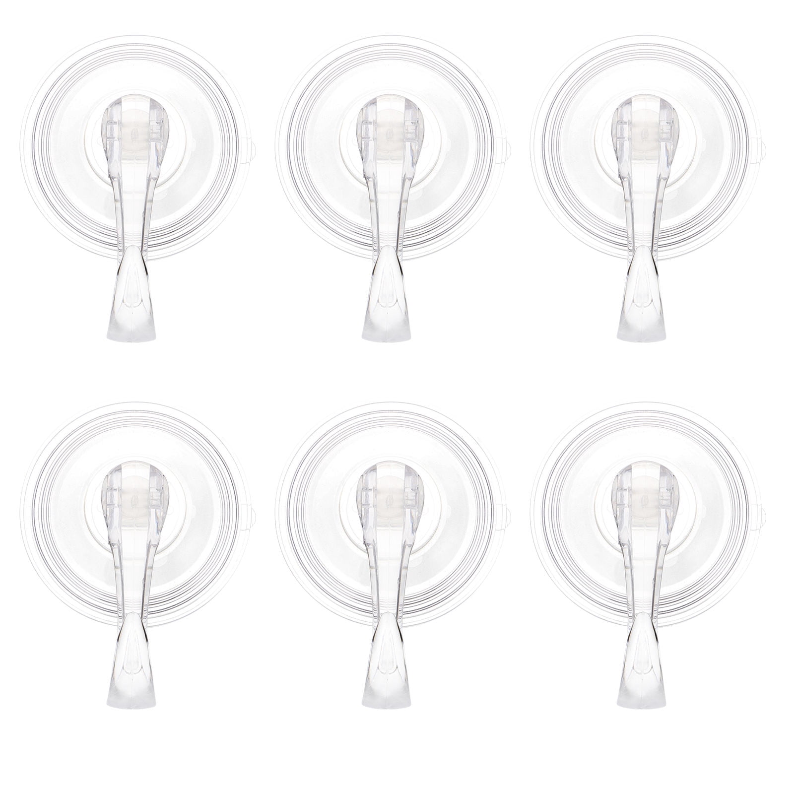 NIYANGLE 6Pcs Multi-purpose Hooks Non-punching Transparent Plastic ...