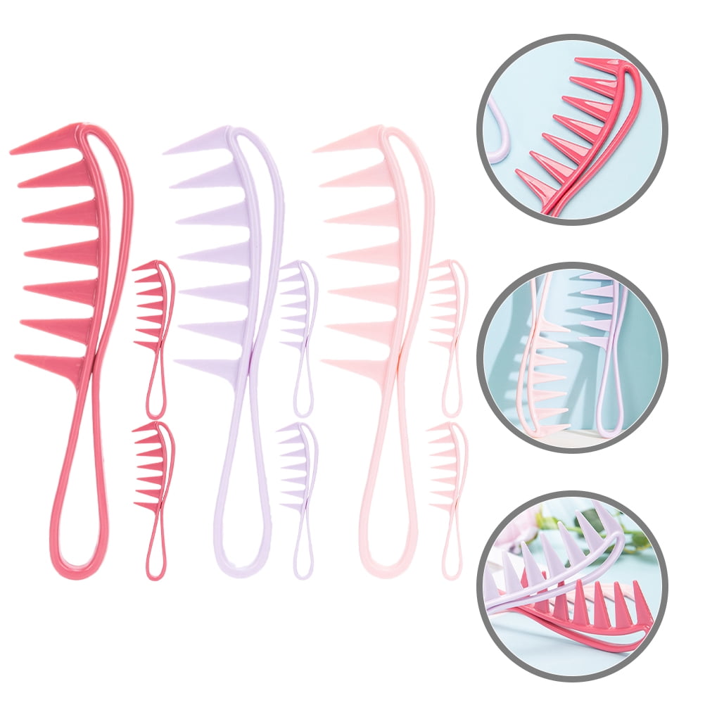NIYANGLE 9Pcs Wide Tooth Combs for Men and Women with Anti Static ...
