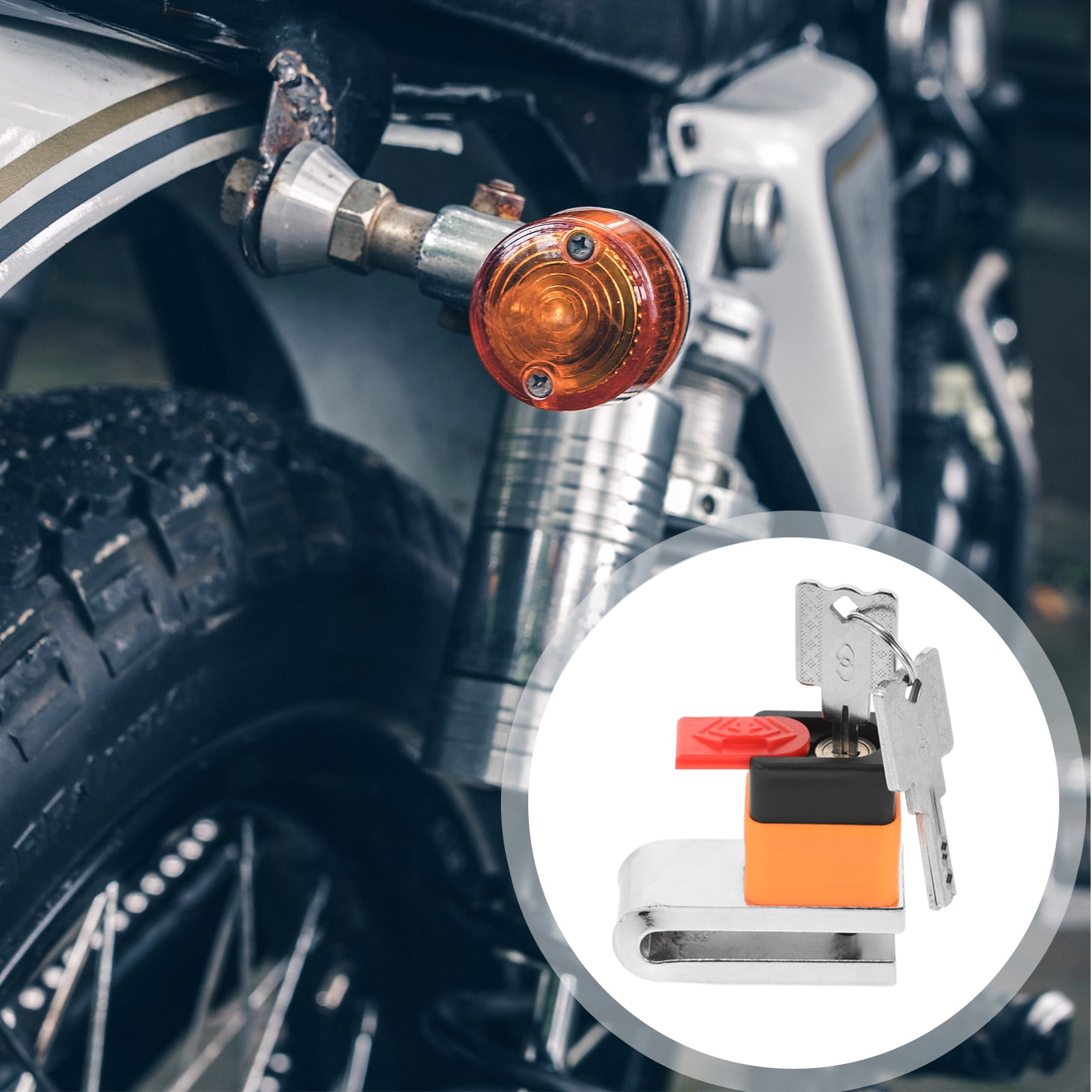 NIYANGLE Car Wheel Lock 1Pack Orange Alloy Disc Brake Lock with ...