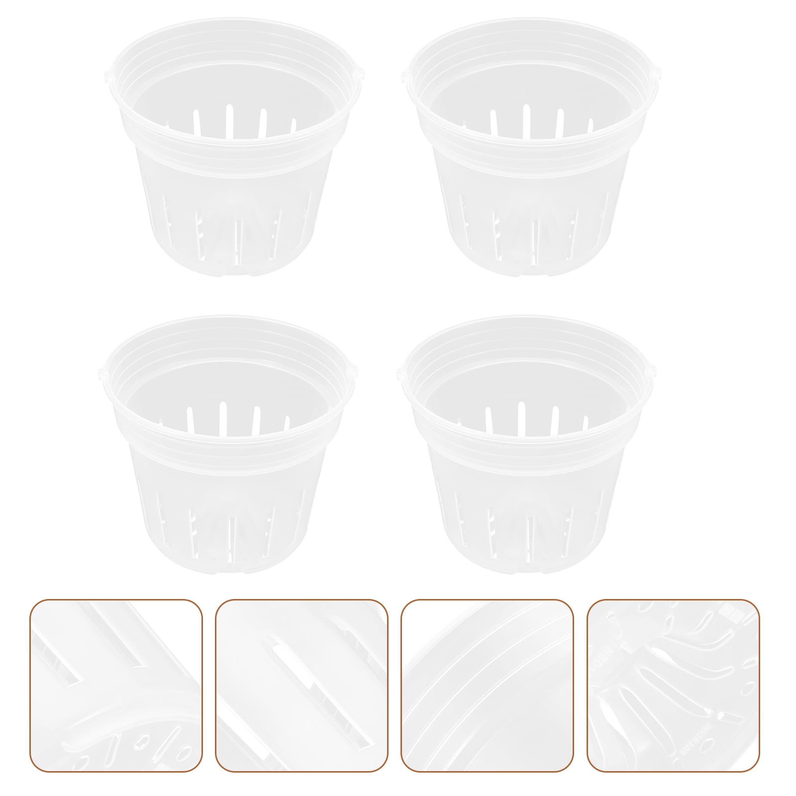 NIYANGLE Clear Plant Nursery Pots with 360-Degree Ventilation for ...