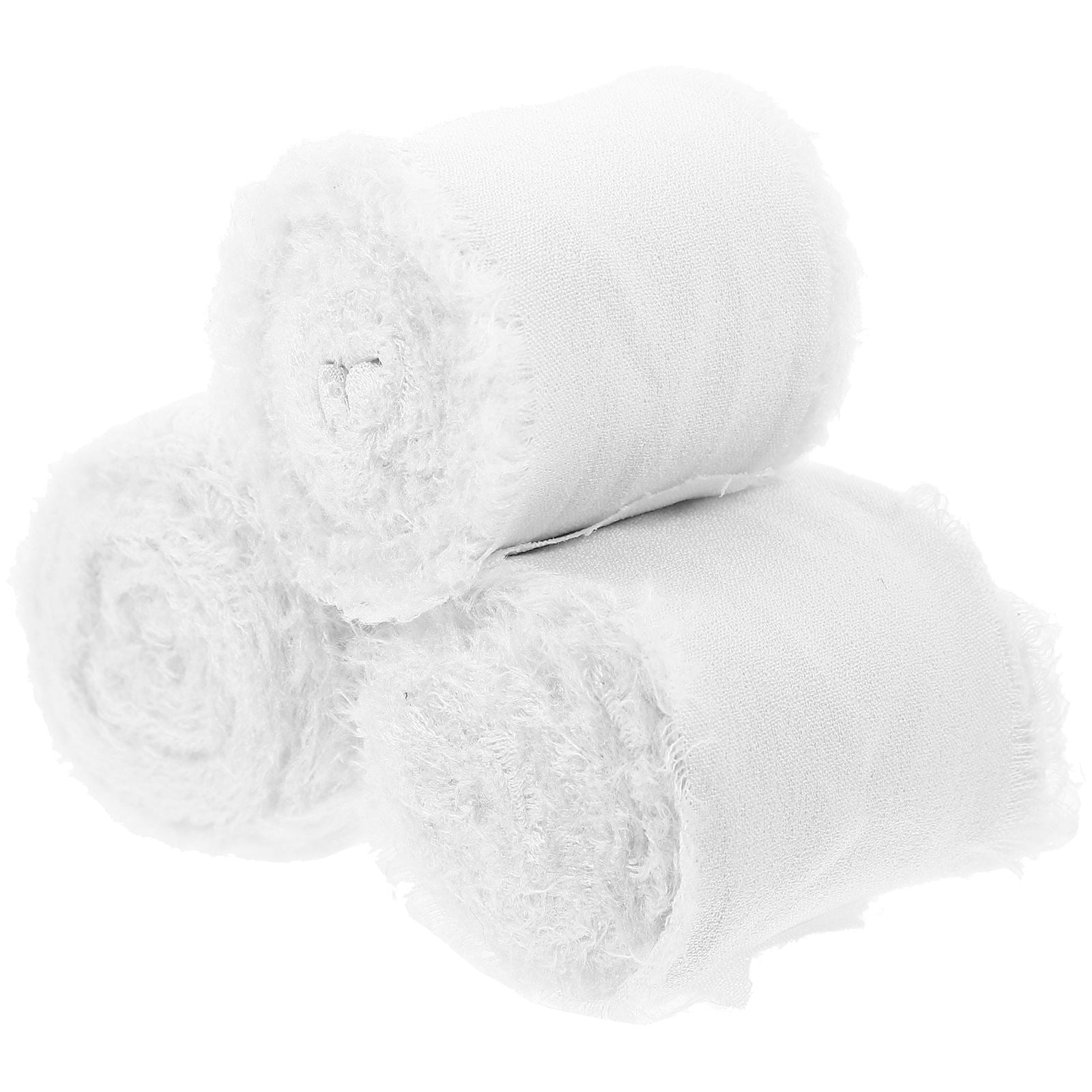 NIYANGLE Craft Ribbon 3 Rolls Fringe Ribbons for Bridal Bouquet ...