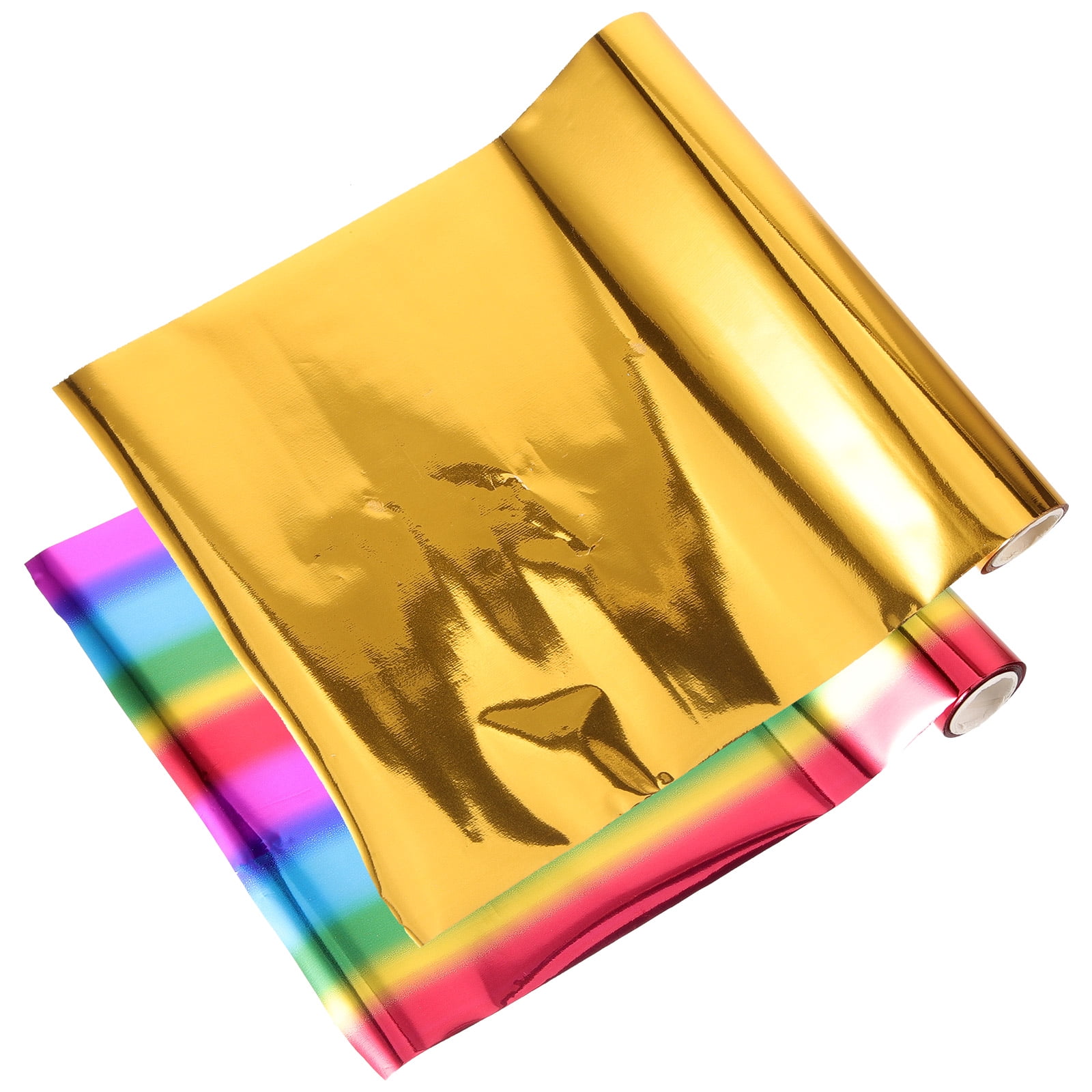 NIYANGLE Heat Foil Transfer Paper Colorful Aluminum 2 Rolls For Diy ...