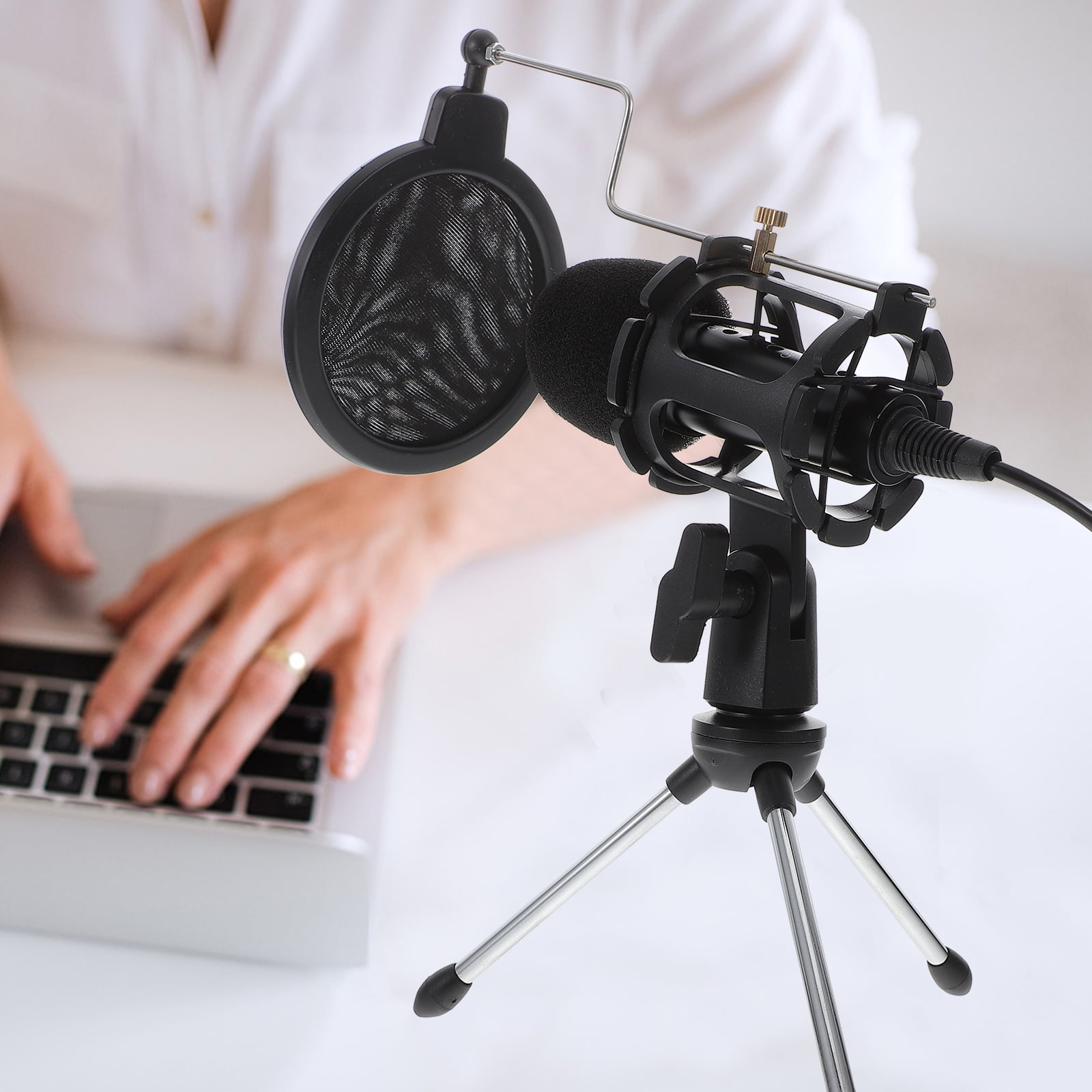 NIYANGLE Gaming Mic For .5mm Condenser Podcast Microphone Mini Mic Live ...