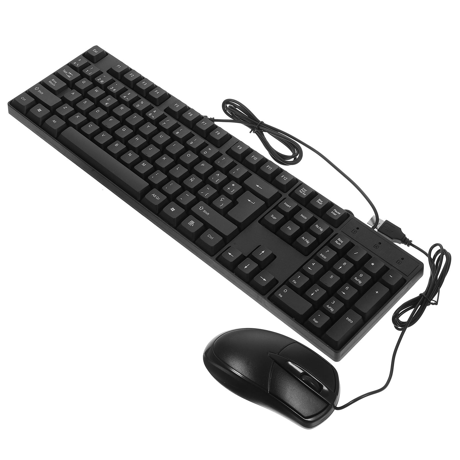 NIYANGLE Keyboard Wired Mouse Abs Black For Users 1 Set 17.3X5.3X1.2In ...