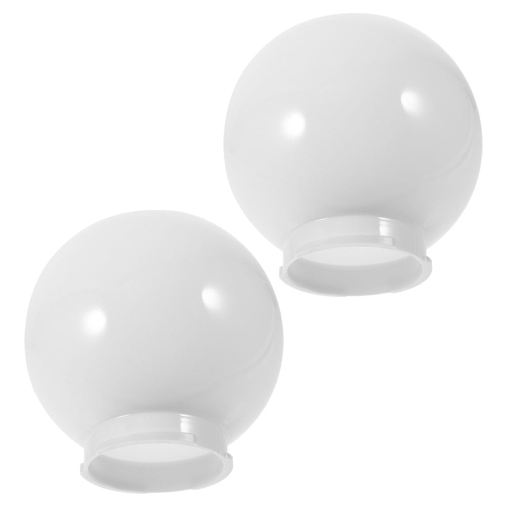 NIYANGLE Large Lamp Shades 2Pcs White Spherical Acrylic for Outdoor ...