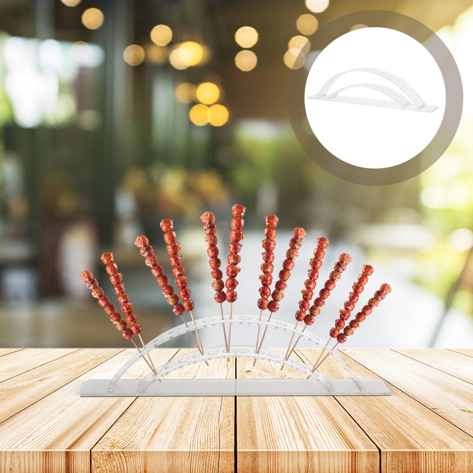 NIYANGLE Lollipop Arch Display Stand 11.8X2.8X1.8in in Clear Acrylic ...