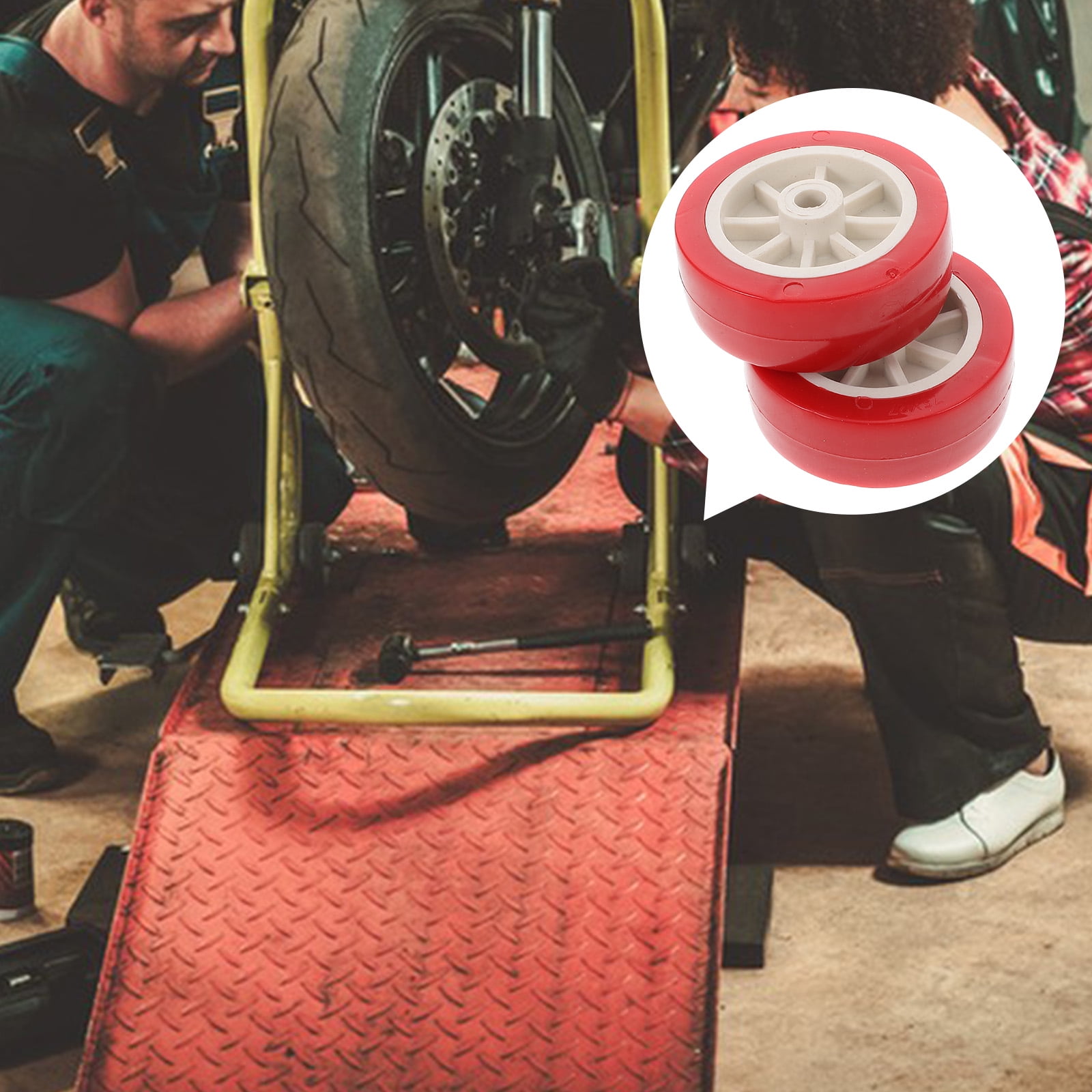 NIYANGLE Motorcycle Wheel Cleaning Stand Professional Mechanics Red ...