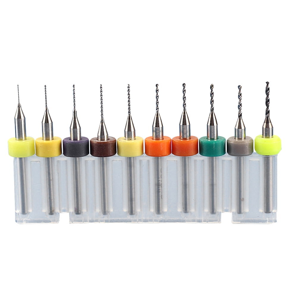 NIYANGLE Pcb Drill Bit Set 10 Pcs Assorted Color Tiny Drill Bits for ...