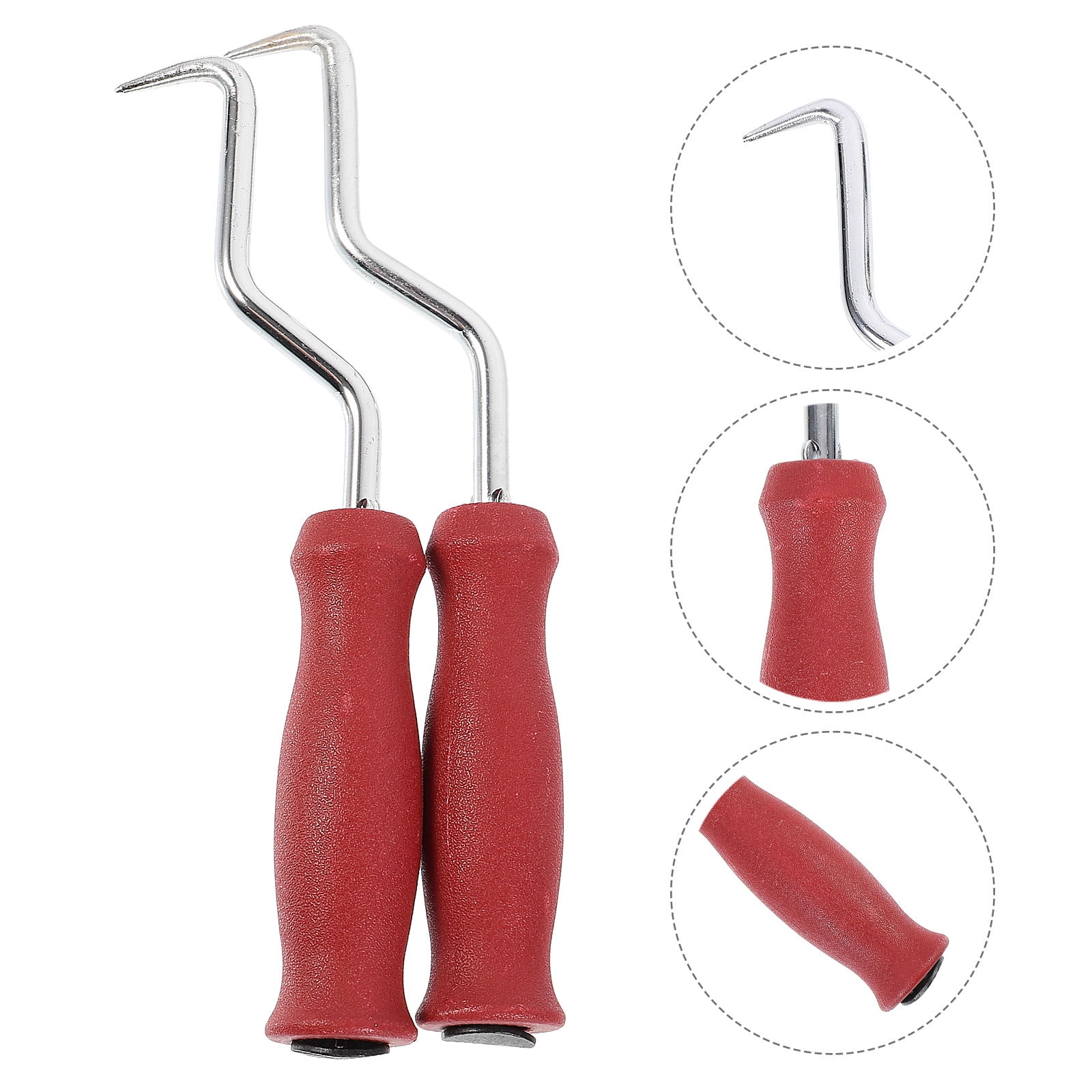 NIYANGLE Tie Steel Wire 2Pcs Curved Hook Red Steel for Construction ...