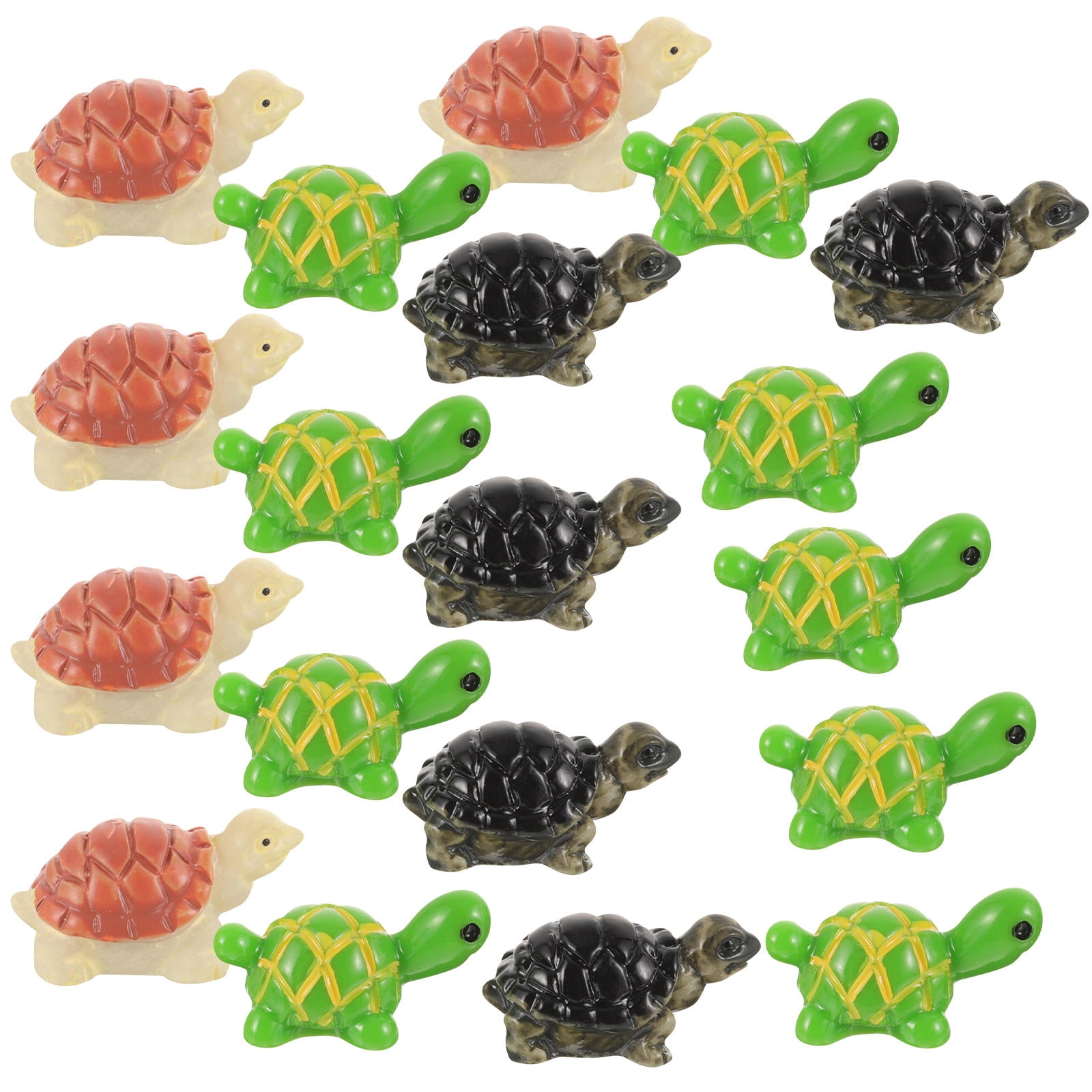 NIYANGLE Turtle Craft 20Set Miniature Turtle Adornment Resin Plastic ...