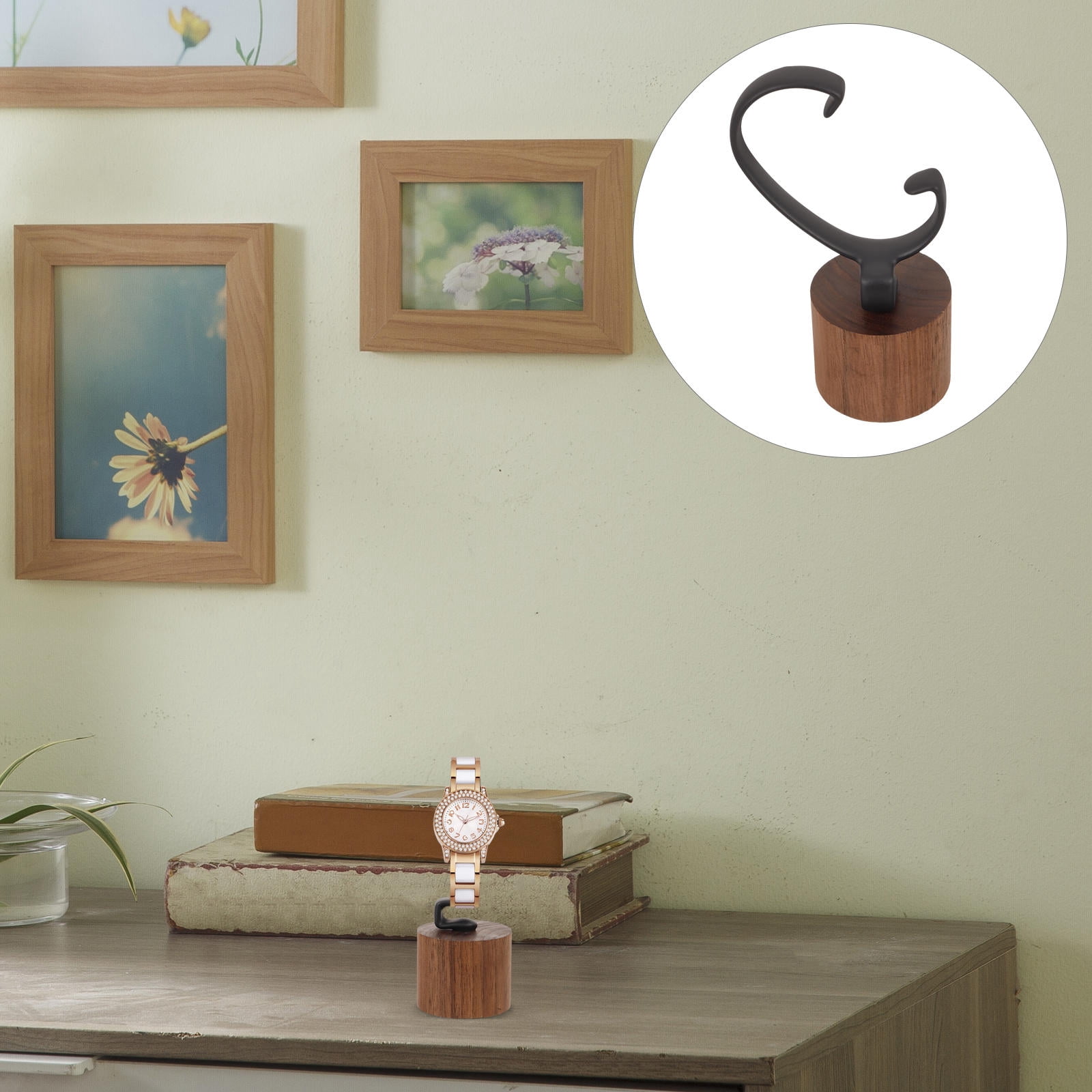 NIYANGLE Watch Storage Stand 1Pack C-Shaped Loop Wooden with Detachable ...