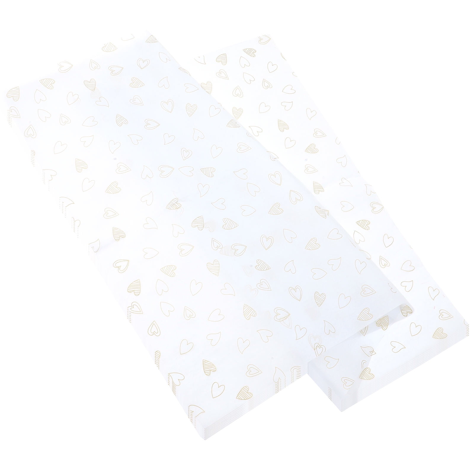 NIYANGLE White and Gold Heart Tissue Paper 28 Sheets for DIY ...