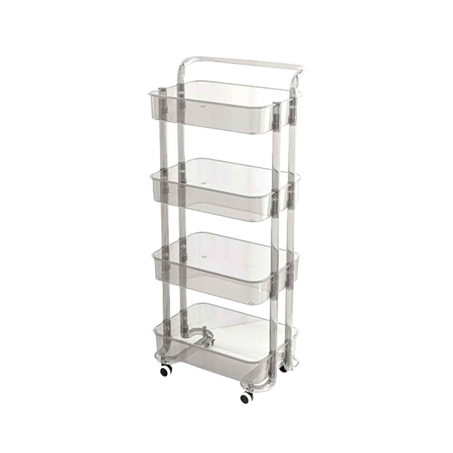 NIYANTA Transparent 4 Layer Trolly Acrylic Trolley Organizer Modern ...