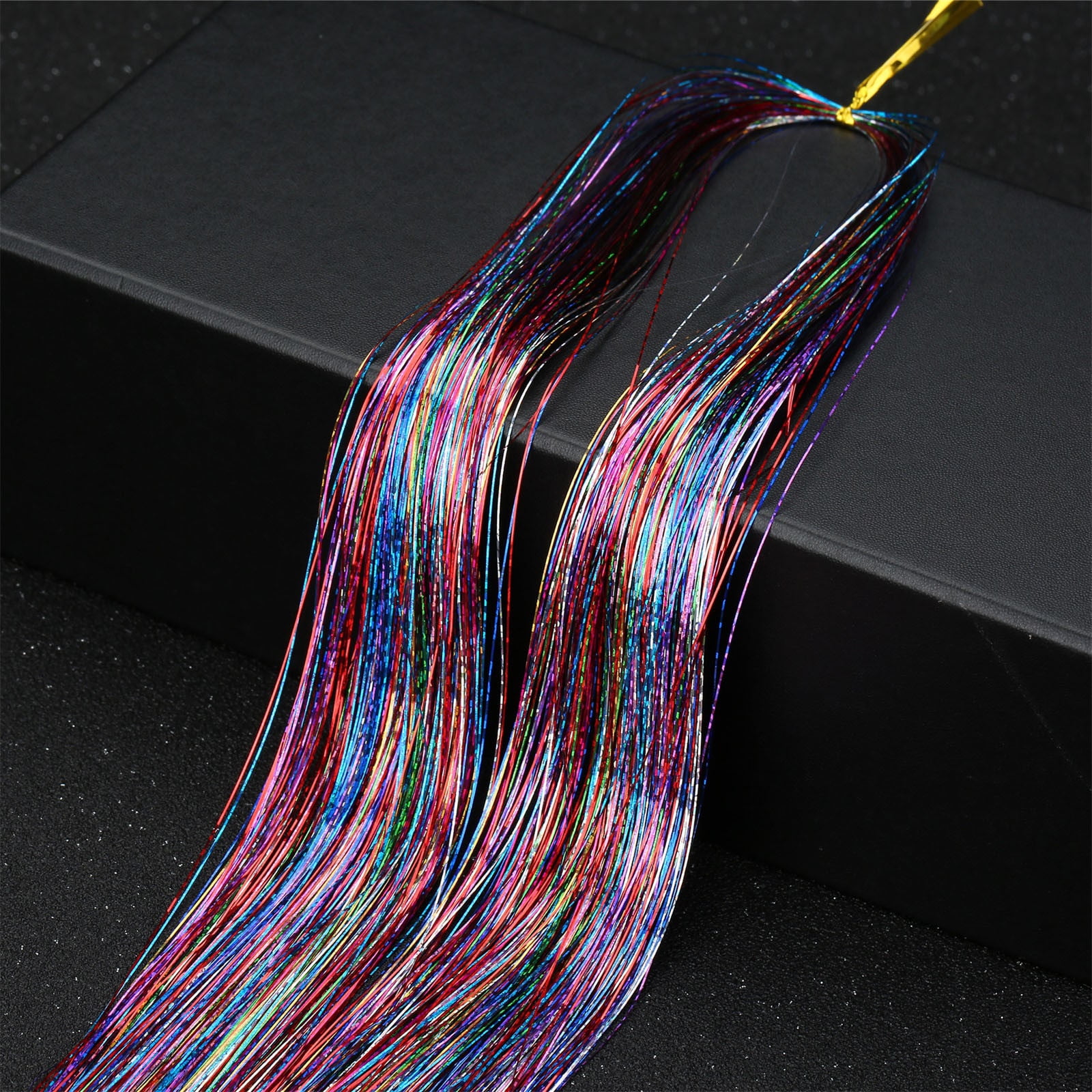 NIZELUK 16 Colors Super Flash Hair Extensions, Colorful Silk Hair for ...