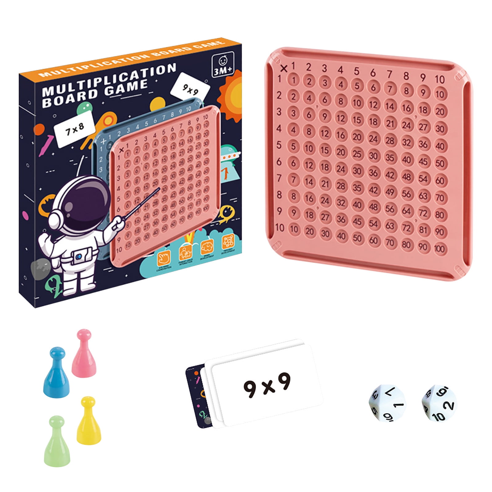NIZELUK 99 Multiplication Table Puzzle Early Education Arithmetic Board ...
