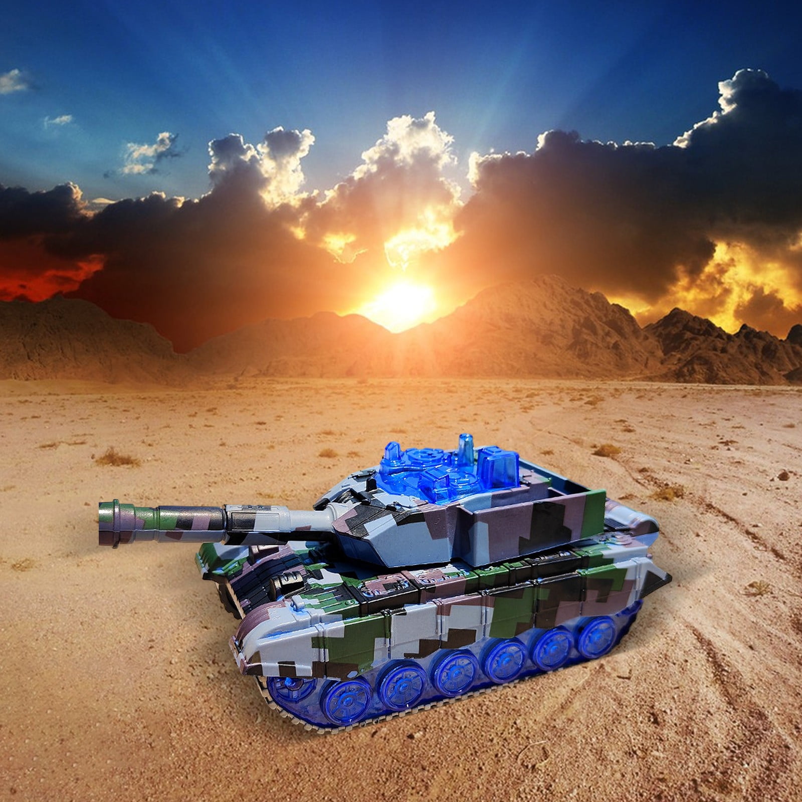 NIZELUK Children’s Military Tank Toy Light and Sound Effects, Manual ...