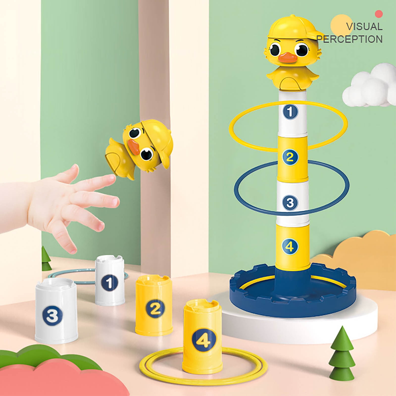 NIZELUK Children's Rings Throwing Game Interactive Educational Toy for ...