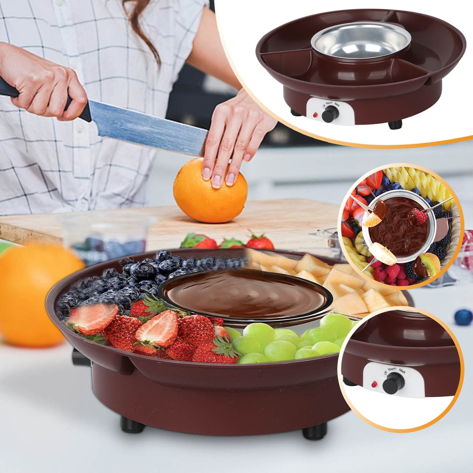 NIZELUK Clearance Items! Chocolate Melting Machine Chocolate Cheese Hot Pot Hot Chocolate Cheese ...
