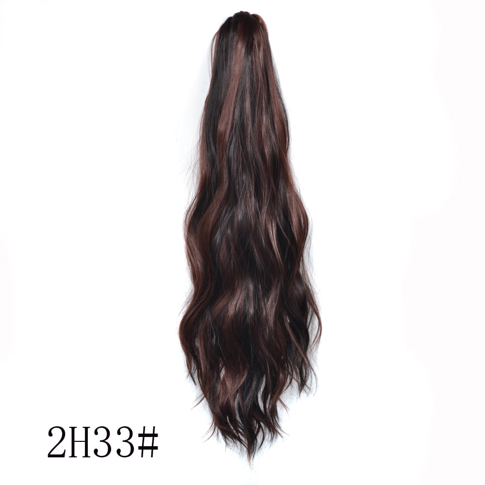 NIZELUK Clip-In Ponytail Mid-Length High Temperature Silk Wig, Sweet ...