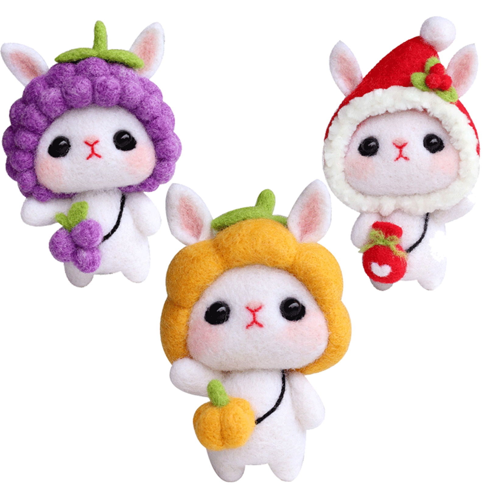 NIZELUK Cute Pattern DIY Poke Wool Felts Production Package, Craft Kit ...