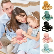 Meavia Mini Sensory Octopus Plush Toy, Travel-Size Fidget Plush for ...