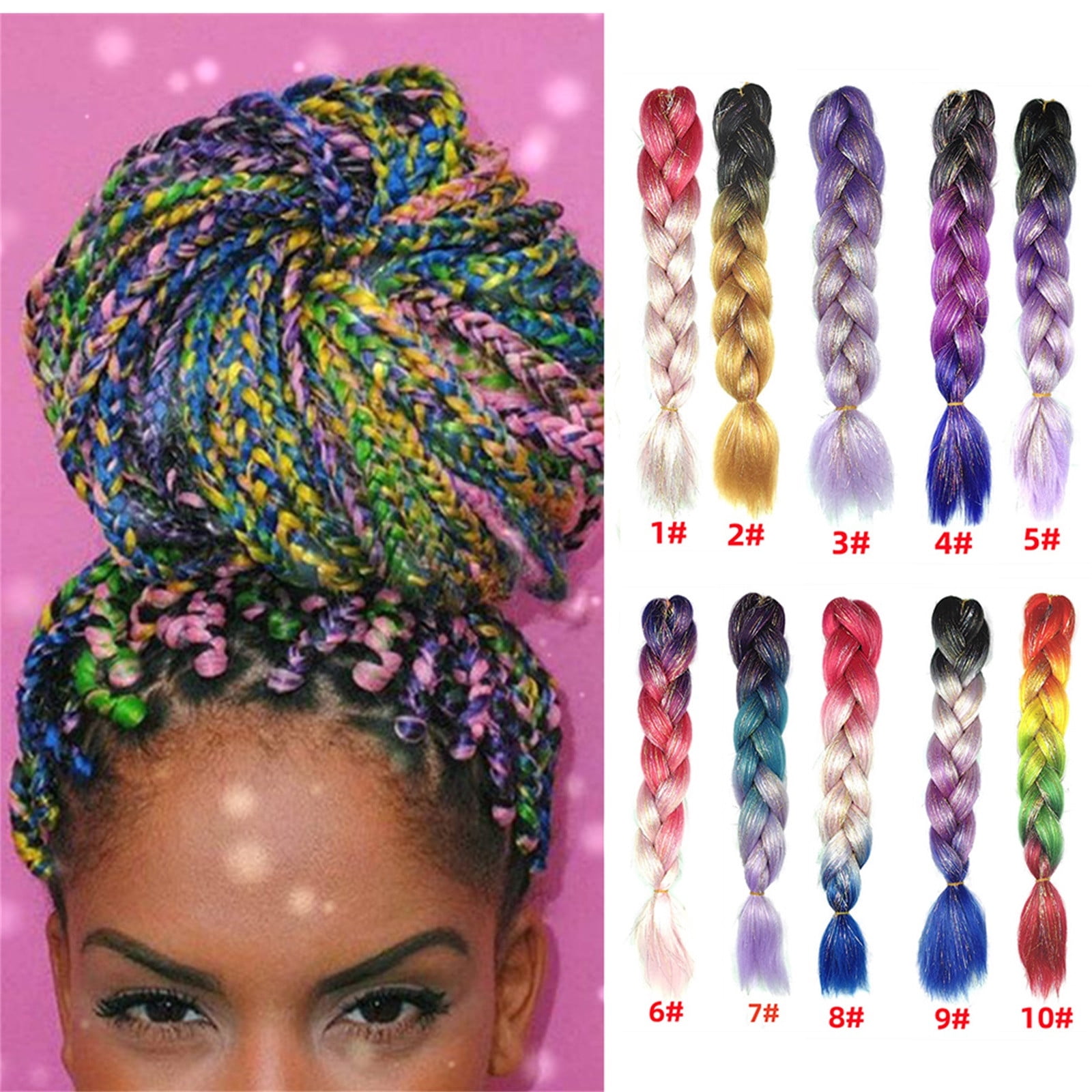 NIZELUK Handwoven Dirty Braid Shiny Gold Hair Extension, 24 Inch ...