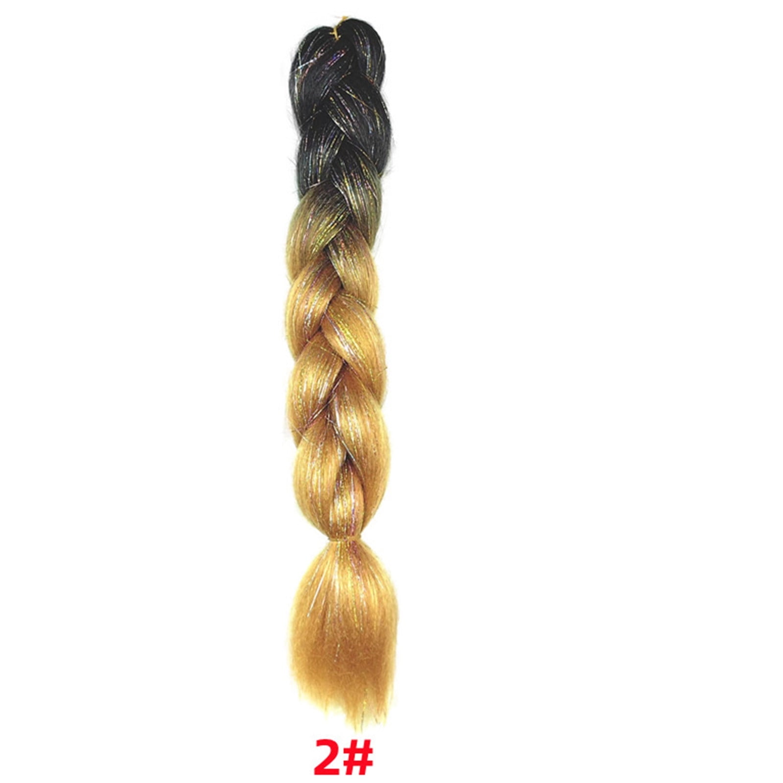 NIZELUK Handwoven Dirty Braid Shiny Gold Hair Extension, 24 Inch ...