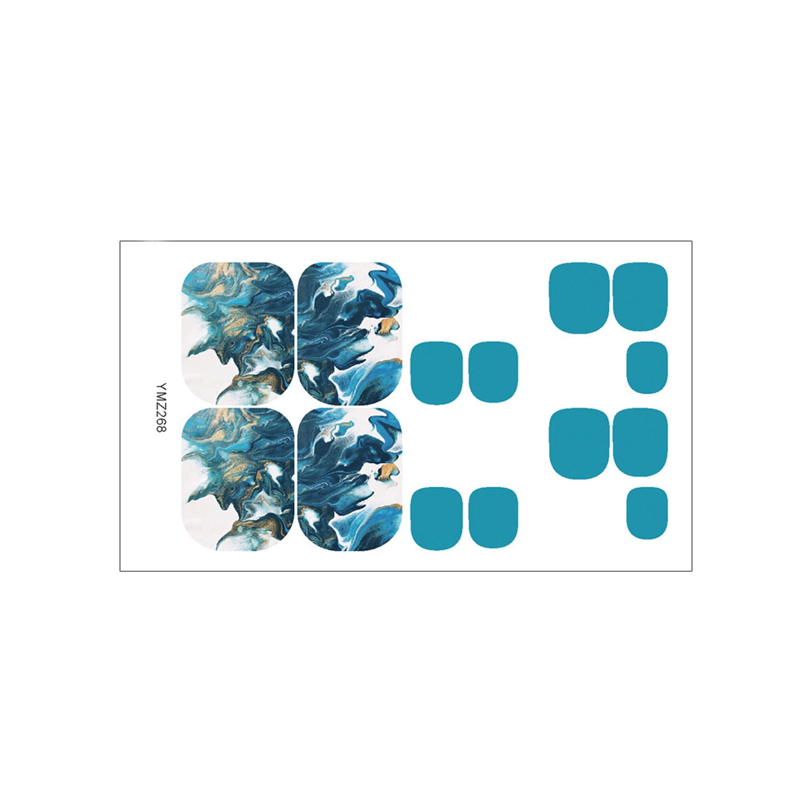 NIZELUK Manicure Foot Stickers, Hot Stone Pattern Nail Art Stickers ...