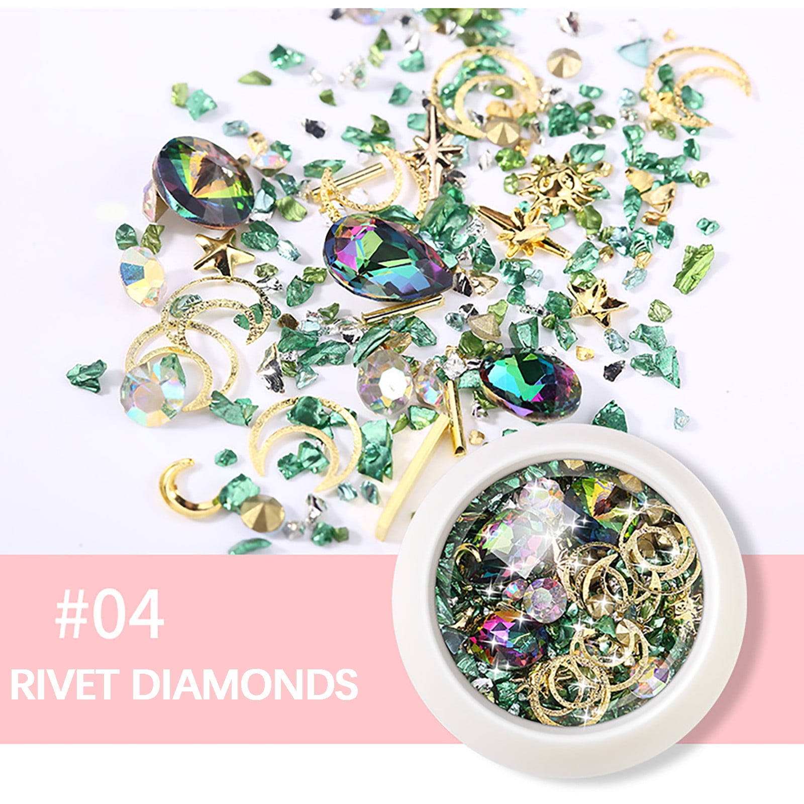 NIZELUK Nail Art Jewelry Diamond Rhinestone Nail Stickers for Luxury ...