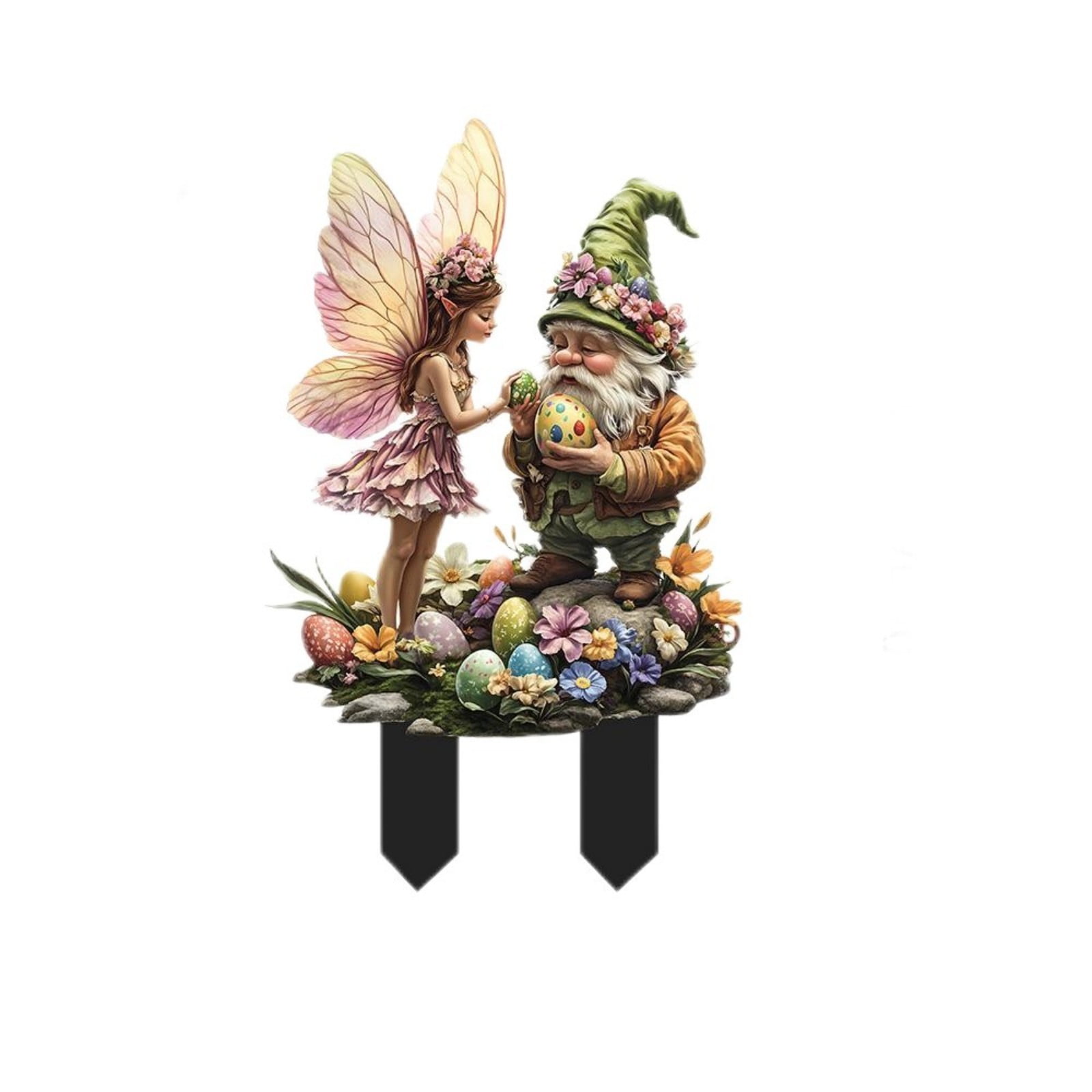 NIZELUK Outdoor Art Decoration, Ground Plug Potted Plant Decoration ...