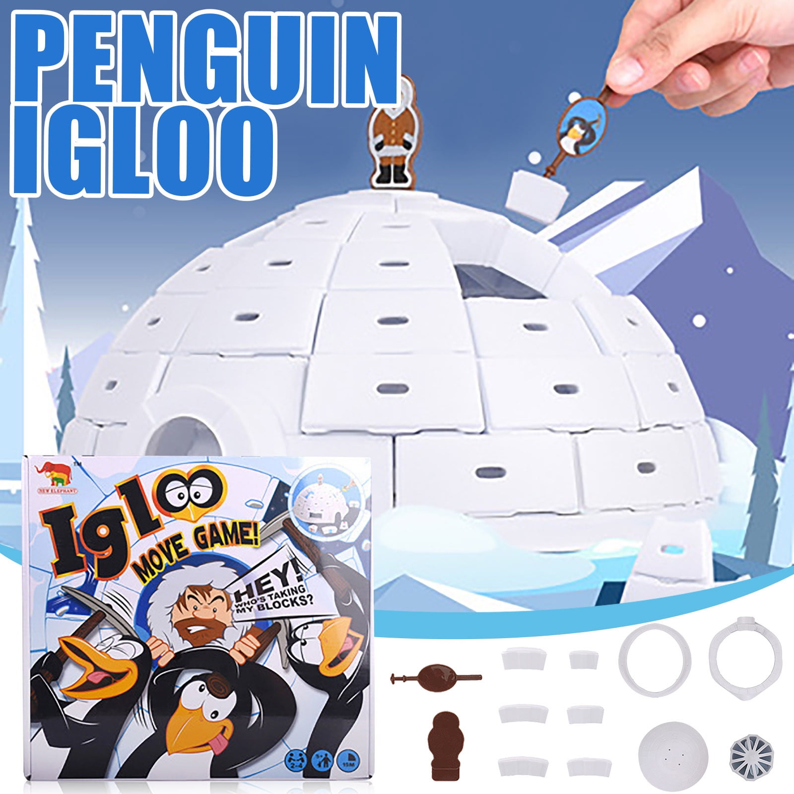 NIZELUK Penguin Ice Dome Building Block Set, Creative Construction Toys ...