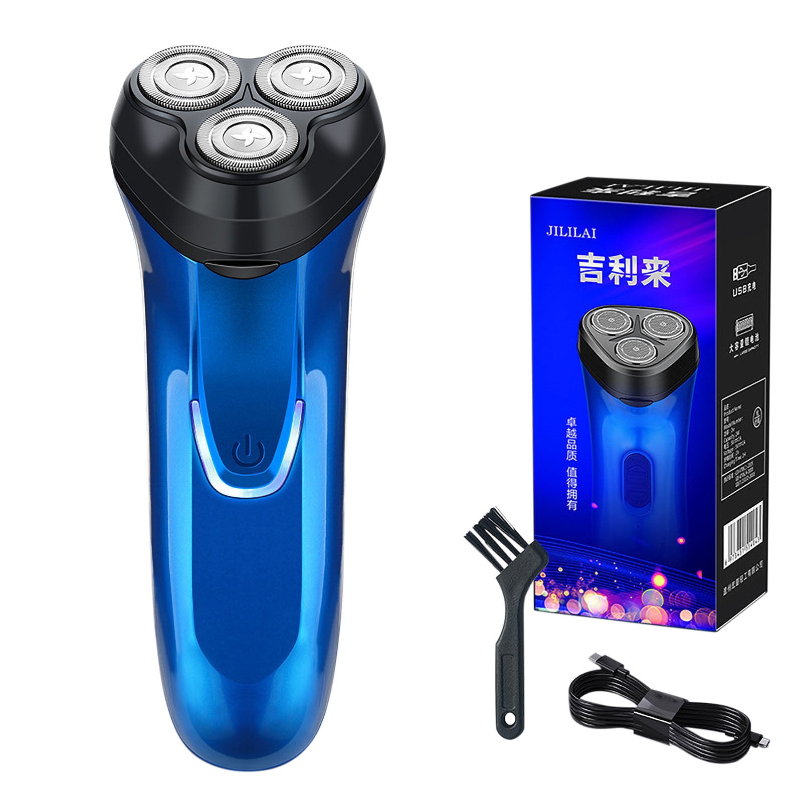 NIZELUK Rechargeable 3 Head Shaver for Men, Electric Beard Grooming ...