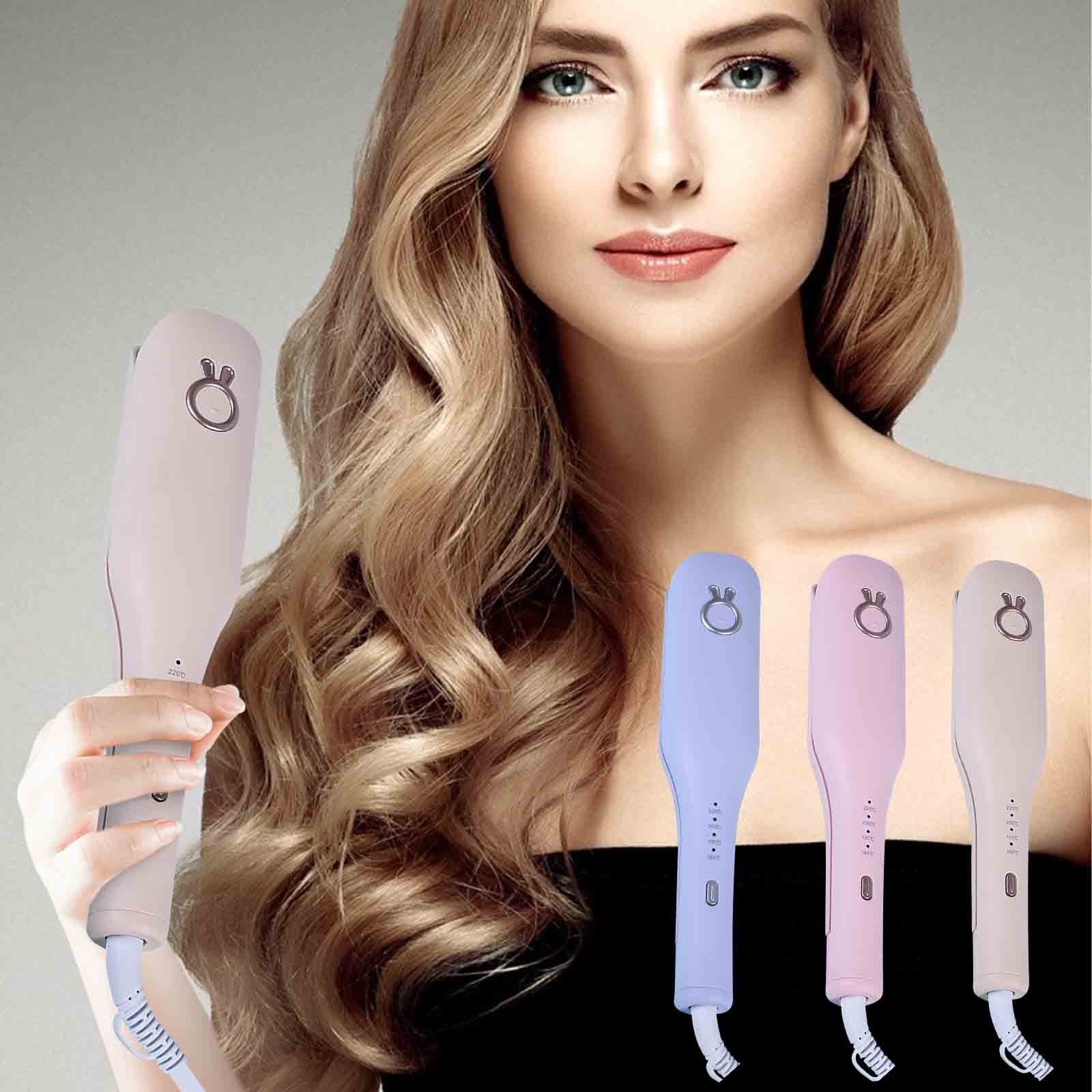 NIZELUK Romantic French Curling Iron V Shape Ceramic Big Waves Hair ...