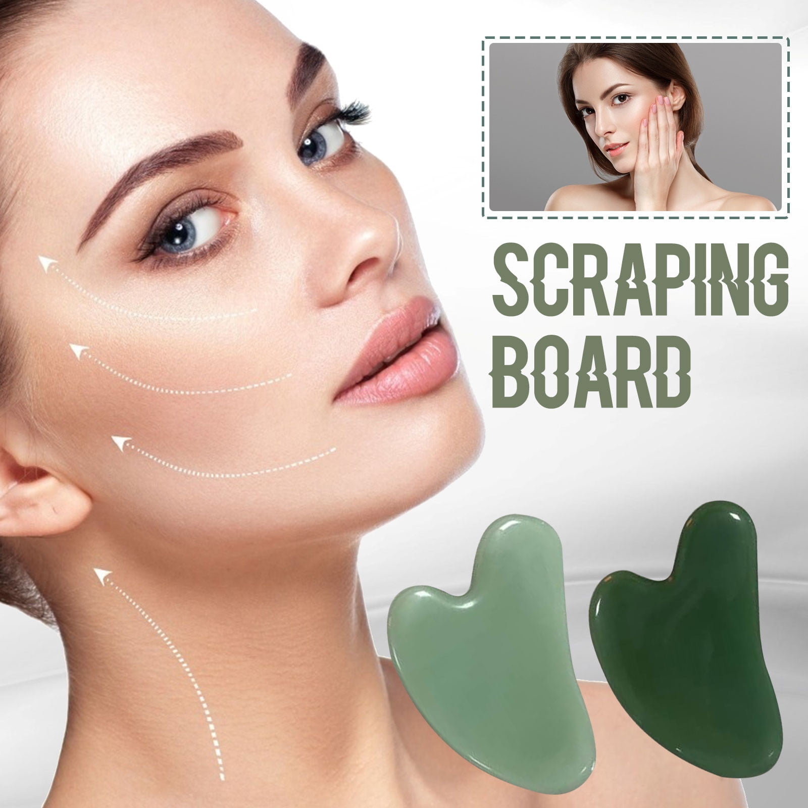 NIZELUK Scraping Board and Facial Beauty Stick, Resin Muscle Pulling ...