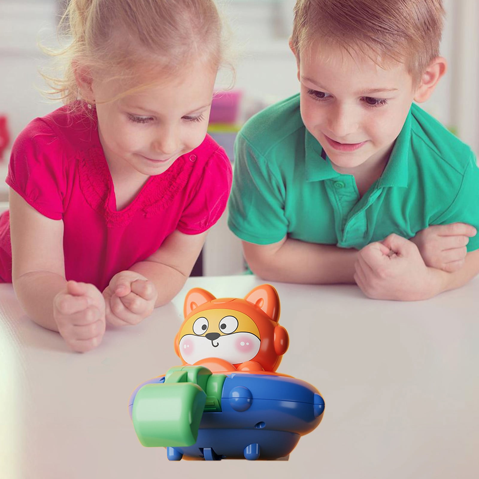 NIZELUK Space Adventure Push-and-Go Toy Car for Kids, Encourages ...