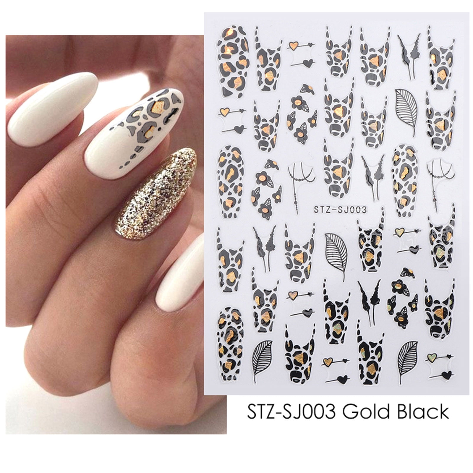 NIZELUK Strap Adhesive Nail Stickers, Mixed Nail Art Stickers ...